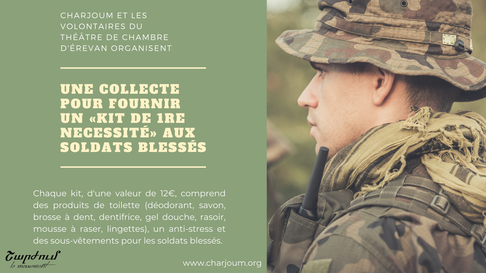 Distribution des kits d'hygiène pour les soldats - Charjoum